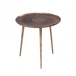 Τραπεζάκι Zen 57 04-0863 Side Rough Φ57x56cm Antique Gold - designdrops
