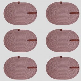 Σουπλά (Σετ 6Τμχ) 171JTR1275 30x40x1cm Beige-Brown Aberto Design ...